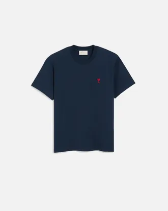 Ami Ami Paris - T-shirt bleu en coton Ami de Coeur Bleu - Taille : XXXL - Unisex