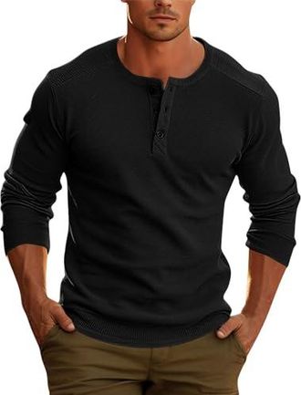 Generic Polo basique cool et respirant pour homme, coupe classique, boutonn&eacute;e, l&eacute;ger, extensible, t-shirts dext&eacute;rieur, Noir, XXL