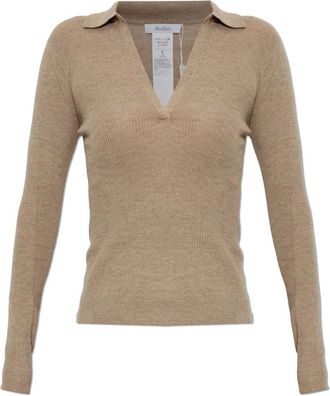 Max Mara Angel Cashmere Top - Femme - Pulls - Beige - Taille: 42 FR