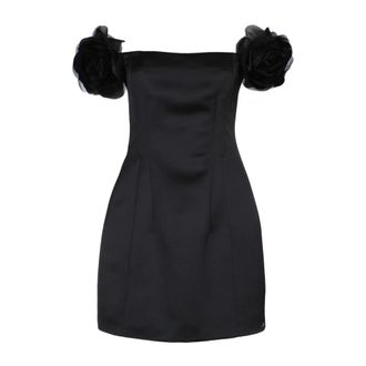 Elisabetta Franchi Femme, Robes, Noir, Taille: 36 FR Abito Spalle Rouge