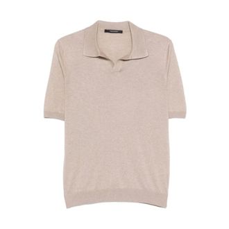 Tagliatore Homme, Tops, Beige, Taille: XL Keith Knit Polo