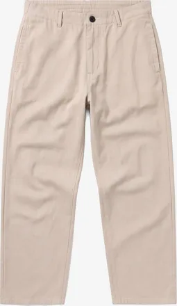 Knowledge Cotton Apparel Damen vegan Hose Bloom Barrel Flanell Hellgrau