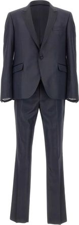 Carlo Pignatelli costume trois pièces à poches à rabat - Bleu