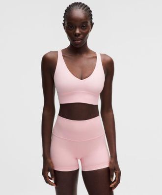 lululemon Focuser V-Neck Bra Light Support, A/B Cup pour Femmes - Rose - Taille 2XS