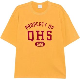 Champion Homme, Tops, Jaune, Taille: L T-shirt ras du cou