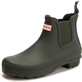 Hunter Original Chelsea Bottes En Caoutchouc Vertes Pour Femmes - EUR 38