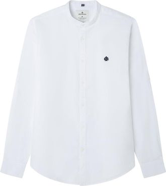 Springfield Herren Daily Refresh Estructura Mao Hemd, weiß Standard, XL