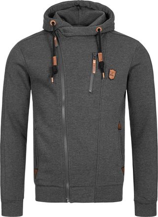 Indicode Herren Elm Kapuzensweatjacke | Herrenhoddie Hoodie Kapuzenpullover M&auml;nner Charcoal Mix, XL