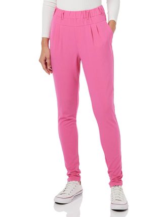 Kaffe Damen Womens Trousers Casual Suit Pants Slim Fit Elastic Waistband Ankle Length Hose, Shocking Pink