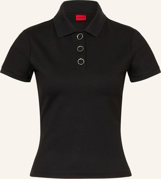 HUGO BOSS Hugo Jersey-Poloshirt Dereyel schwarz