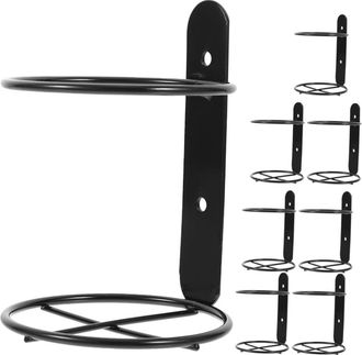 Lurrose 8 Stück Teiliges Schwarzes Wand weinregal aus Robustem Einzelner Flaschenhalter zur Eleganten Weinflaschen aufbewahrung Platzsparend und Dekorativ für