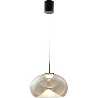 Fabas Luce Brena - Suspension simple cognac de Fabas Luce - led 14W dimmable - Plafonnier - Diam&egrave;tre 33cm