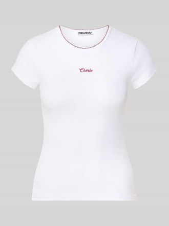 Review T-Shirt mit Statement-Stitching