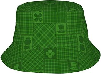 Generic Casual Chapeau de Soleil Bonne fête de la Saint-Patrick 2023 Chapeaux de Visière Unisex Bobs Femme pour Camping Chasse Outdoor