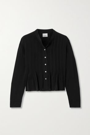 Isabel Marant Adzara Bluse Aus Chiffon Mit Biesen - Schwarz