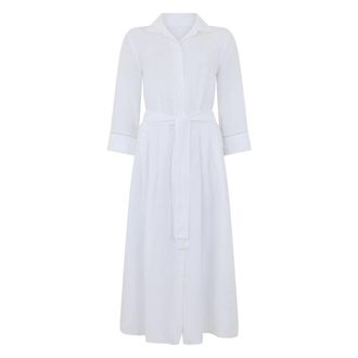 120% Lino Kleider - - Dresses - Damen - Wei&szlig; - 2XS