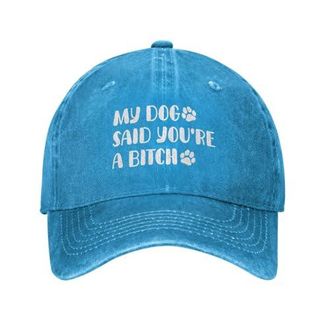 Generic Mon Chien A Dit Que Tu &Eacute;tais Une Pute Femme Homme Casquette De Baseball S&eacute;chage Rapide Chapeau De Cowboy Respirant Casquettes Snapback pour Golf Rando