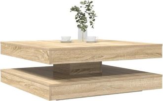 vidaXL Vidaxl - Table basse rotative &agrave; 360 degr&eacute;s ch&ecirc;ne sonoma 90x90x34,5 cm