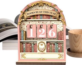 Generic Tracker F&uuml;r Dieses Jahr Gelesene B&uuml;cher, Holz Jahreslesez&auml;hler, Moderne Lesez&auml;hler B&uuml;cherregaldekoration, Multifunktionale Buchz&auml;hler F&uuml;r Bibliothekse