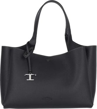 Tod's Tods Shopper & Totes - Medium Tote Bag In Black Hammered Leather - Gr. unisize - in Schwarz - f&uuml;r Damen