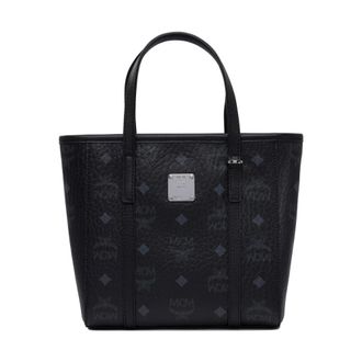 MCM Mcm, Femme, Sacs, Noir, Taille: ONE Size Visetos Monogram Tote Bag