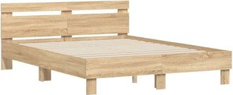 vidaXL Cadre de lit sans matelas chêne sonoma 140x190 cm vidaXL