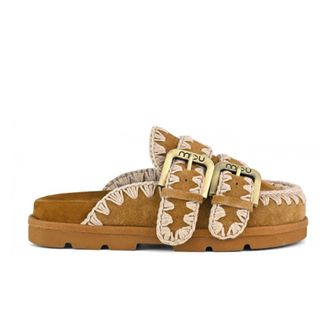 Mou Femme, Chaussures, Brun, Taille: 36 EU Low Bio Sabot Two Buckles