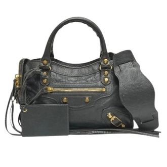 Balenciaga Pre-owned Sac &agrave; main classique Mini City en cuir - Femme - Pre-owned - Gris - Taille: ONE Size