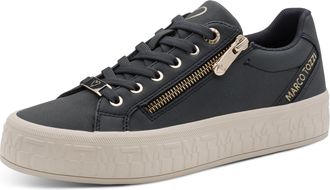 Marco Tozzi Marco Tozzi Damen Sneaker Schn&uuml;rung und Rei&szlig;verschluss Schlicht, blau (Navy), 42 EU