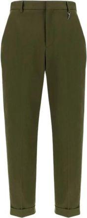 Roberto Cavalli Ma&szlig;geschneiderte Slim-Fit-Hose mit Fang-Detail - - Trousers - Herren - Gr&uuml;n - XS
