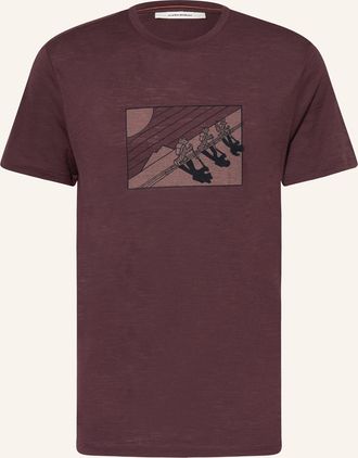Icebreaker T-Shirt Aus Merinowolle rot