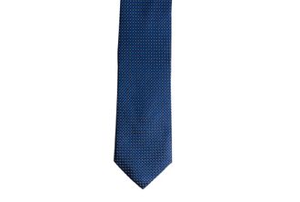 Bexley Cravate Soie Motif - Cravate homme bleu p&eacute;trole et blanc
