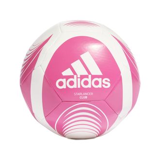 adidas Unisex-Adult Starlancer Club Soccer Ball, White/Shock Pink, 5