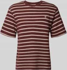 Review Strukturiertes T-Shirt mit Logostickerei