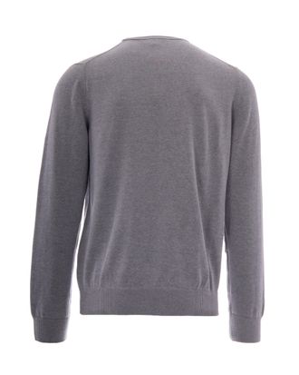 Lacoste Mens Crewneck Jumper Silver Chine Cotton Jumpers Sweater