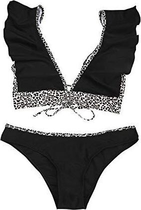 Generic Maillot De Bain Femme 2 Pieces- Ensemble De Maillot De Bain Bikini Rembourr&eacute; pour Soutien-Gorge Push-Up Imprim&eacute; Maillot De Bain Tankini Sexy