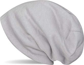 styleBREAKER Bonnet tricot&eacute; Beanie en Laine Fine avec Une Doublure int&eacute;rieure Polaire tr&egrave;s Douce, uni, Longbeanie, Unisexe 04024092, Couleur:Gris Clair