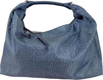 Borbonese Femme, Sacs, Bleu, Taille: ONE Size Plie Hobo Bag