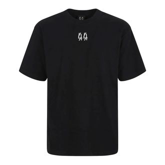 44 Label Group Homme, Tops, Noir, Taille: 3XL Tee-shirt Noir avec Donut au Cou