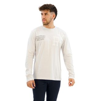 Replay Herren Langarmshirt aus Baumwolle, Weiß (Ice 563), XXL