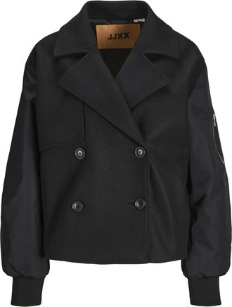 Jack & Jones Jack&Jones Damen Jxharper Mix Biker Jacket OTW Jacke, Black, L