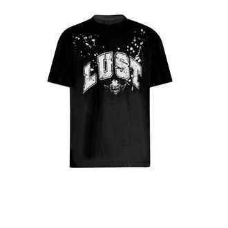 John Richmond Homme, Tops, Noir, Taille: XL T-shirt avec logo graphique