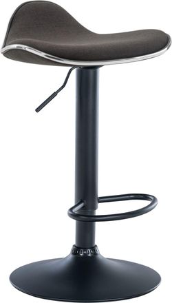 Clp Barhocker Shanghai Mit Stoffbezug I Höhenverstellbarer Barstuhl Mit Drehbarem Sitz I Thekenhocker Mit Trompetenfuß, Farbe:dunkelgrau, Gestell Farbe:sc