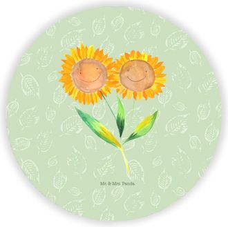 Mr. & Mrs. Panda Kühlschrankmagnet Blume Sonnenblume - Geschenk, kühlschrankmagnete, Sonnenblumen, Freundin, rundmagnet, Lieblingsmensch, Beste, Garten, Freundschaft, 