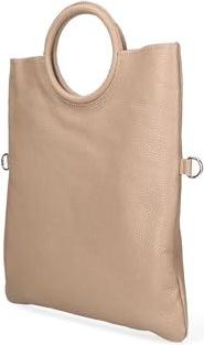 Gave Lux Sac &agrave; main pour femme en cuir v&eacute;ritable Made in Italy 29x30x1 cm GLX228105023FBG, taupe, Taille unique