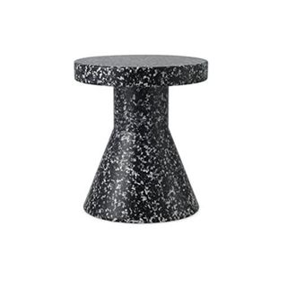 NORMANN COPENHAGEN Bit Hocker Cone aus 100% Post-Industrielles Polyethylen niedriger Dichte in der Farbe Schwarz-Wei&szlig;, Ma&szlig;e: 36cm x 36cm x 42cm, 605702