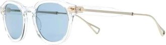 Moscot unisex, Accessoires, Gris, Taille: 46 MM Lemtosh TT SUN Crystal Gold Blue Lunettes de soleil
