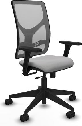 Piqueras y Crespo B&uuml;rostuhl, grau, mit 3D-Armlehnen, h&ouml;henverstellbare Lendenwirbelst&uuml;tze, ausgestattet mit Syncro/Traslack und Schneideschaum, mit Rollen von 65 mm, Ny