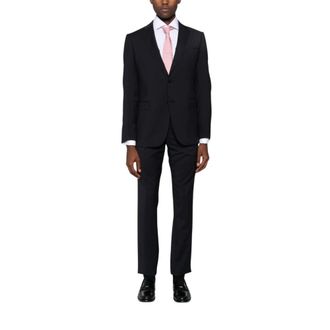 Emporio Armani Einreihiger Anzug aus Wolle - - Suits - Herren - Grau - S