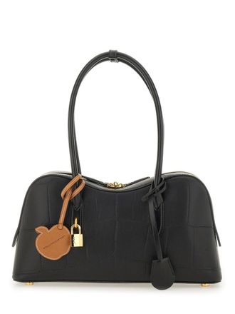 Stella McCartney Womens Shoulder Bag Ryder Medium Black Polyester Cotton